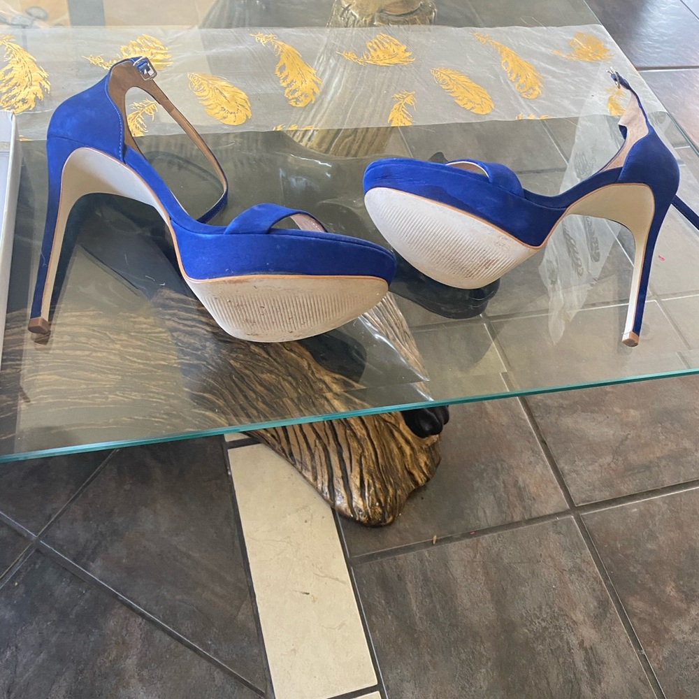 Velvet Royal Blue Shoe - Gem